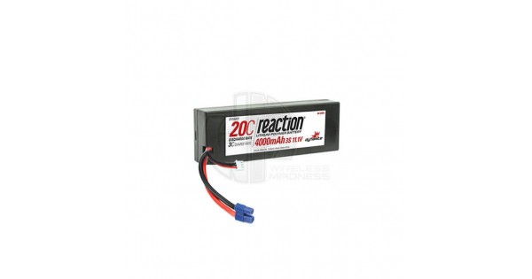 Dynamite Reaction 11.1V 4000mAh 3S 20C Hard Case LiPo Battery with EC3 ...