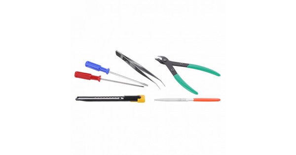 Tamiya Craft Tools Basic Tool Set Screwdrivers, Angled Tweezer, Utility ...