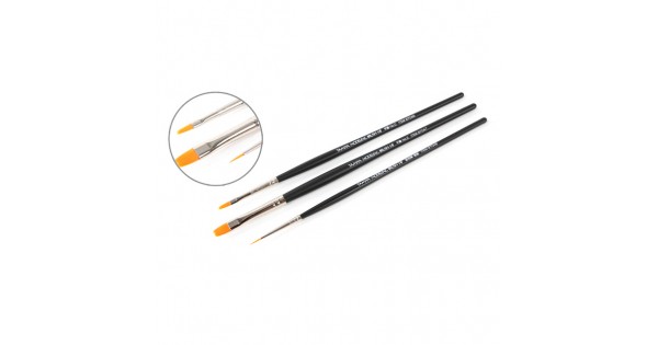 Tamiya Modelling High Finish Paint Brush (Set of 3 Brushes) - 87067