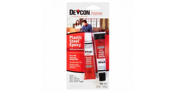 Devcon Water-Resistant Plastic Steel Cold-Welding Epoxy Tubes (2oz, 56g ...