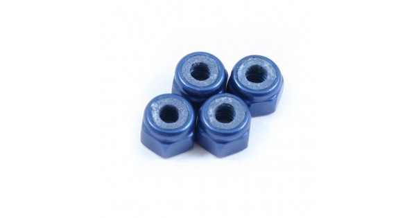 Fastrax M3 Blue Nyloc Nut (Pack of 4 Nuts) - FASTM3B